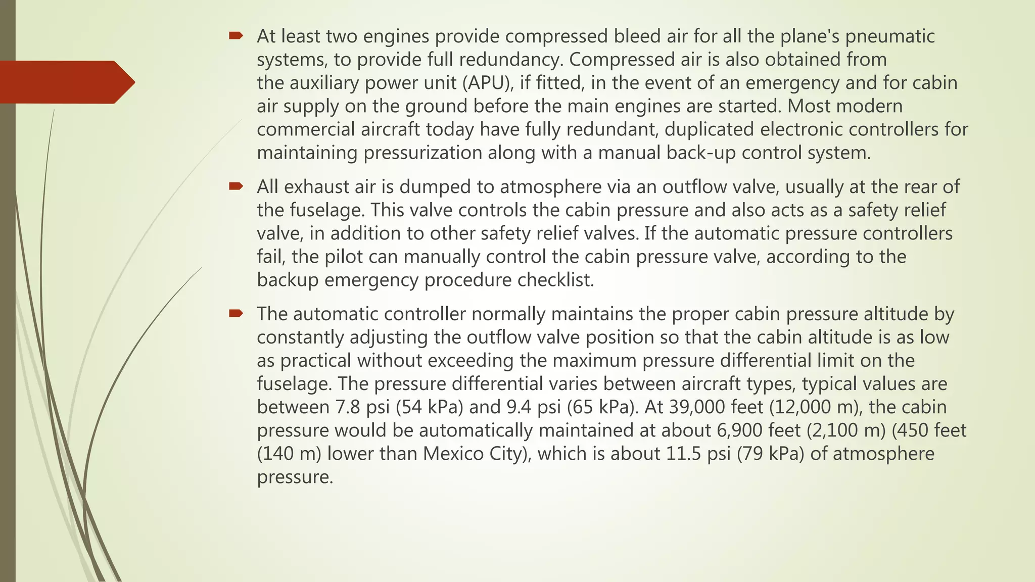 Aircraft cabin pressurization system | PPTX