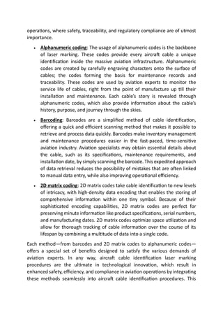 AIRCRAFT CABLE IDENTIFICATION WITH LASER MARKING – A LONG-LASTING ...