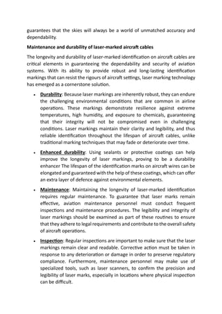 AIRCRAFT CABLE IDENTIFICATION WITH LASER MARKING – A LONG-LASTING ...
