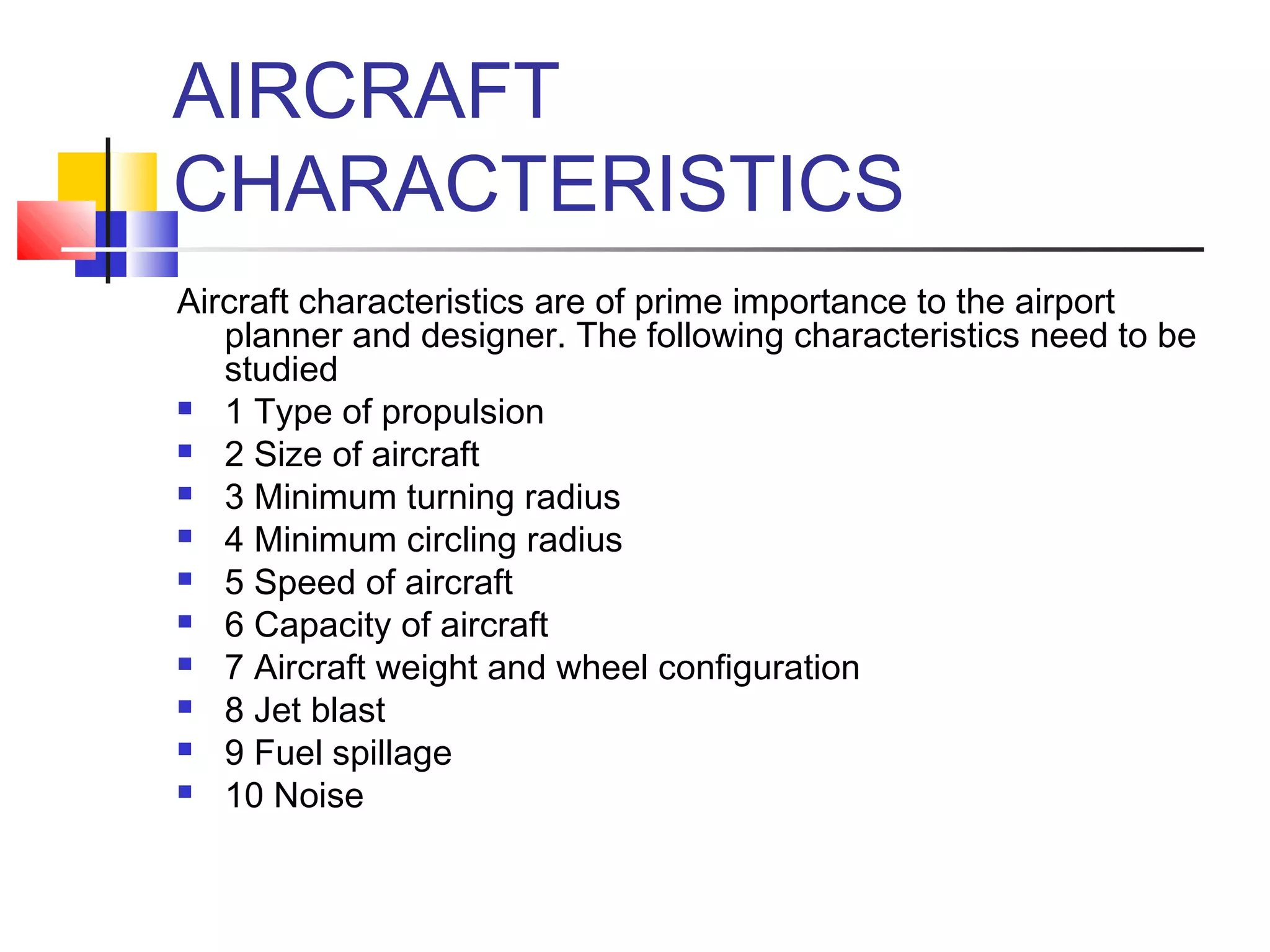 Aircraft characteristics | PPT