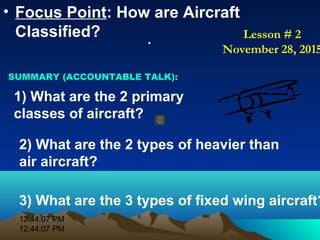 Aircraft classifications | PPT