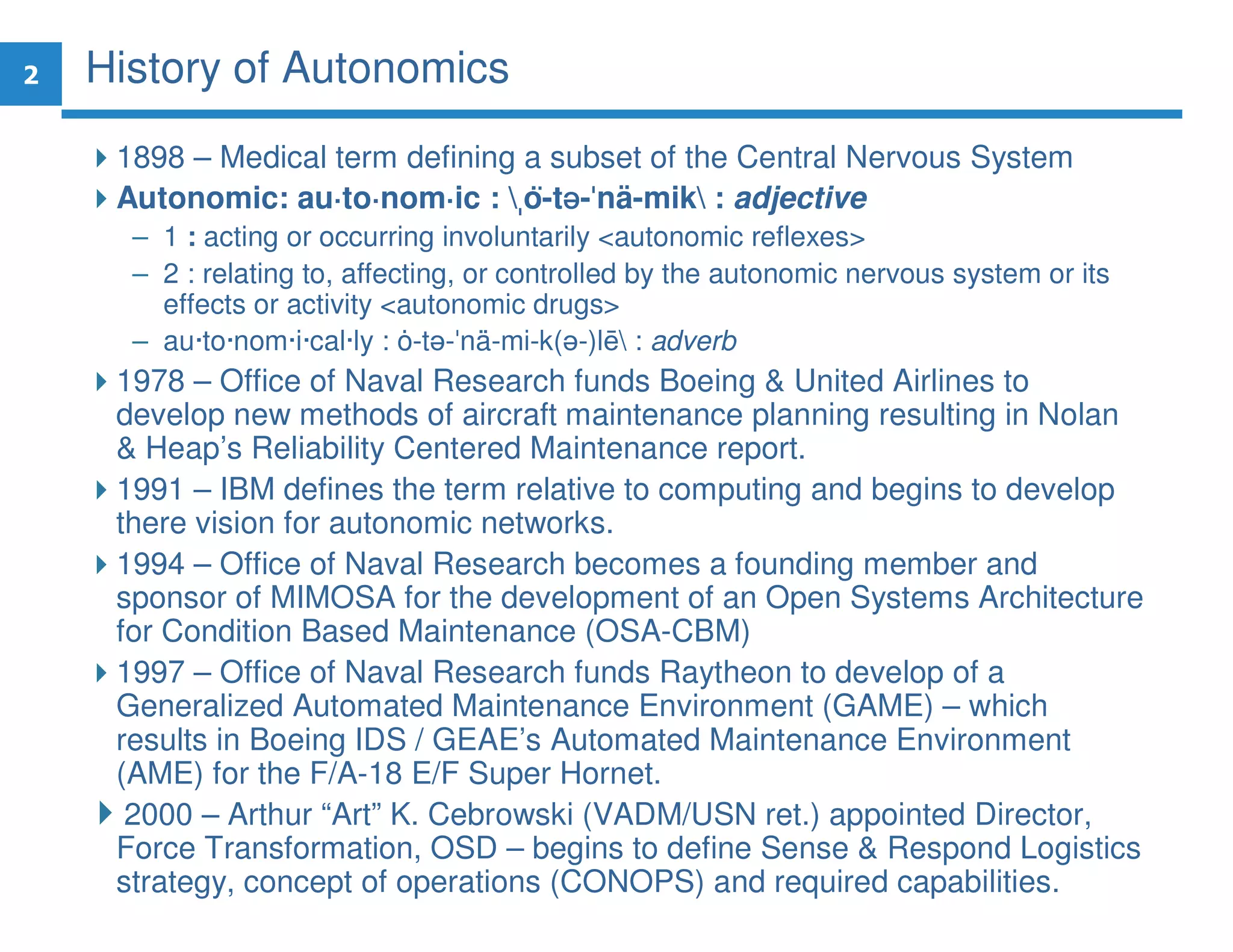 Autonomics Sustainment | PDF