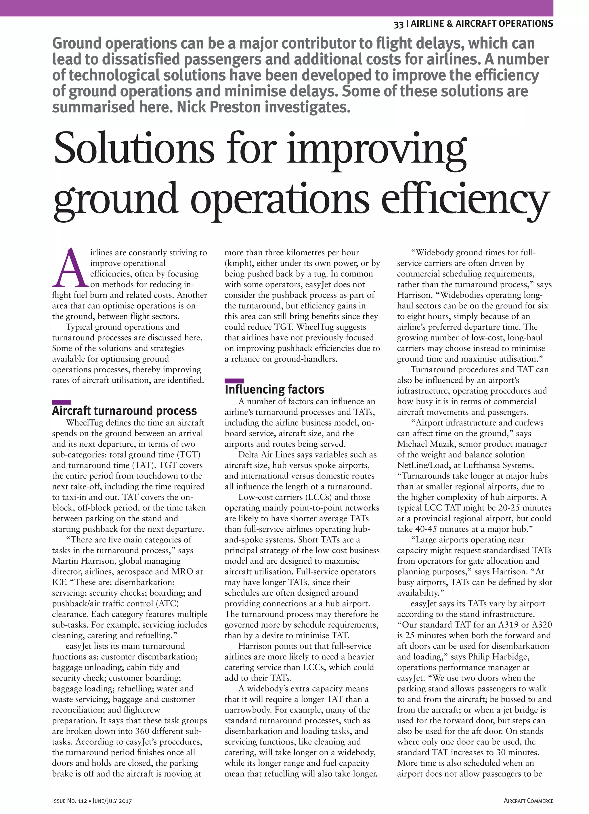 Lufthansa Systems Turnaround Management Solution in Aircraft Commerce ...