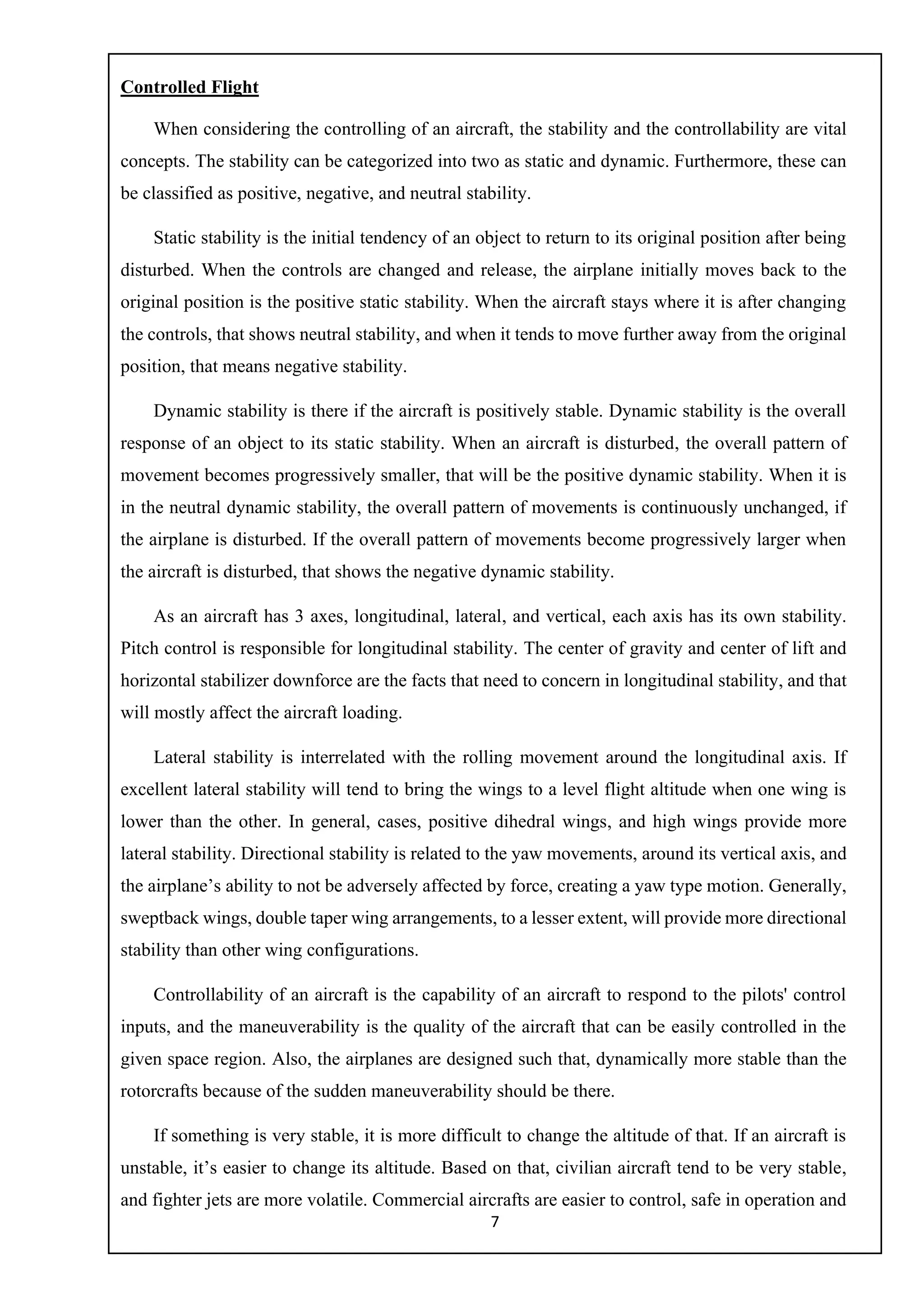 Aircraft controllability and stability | PDF