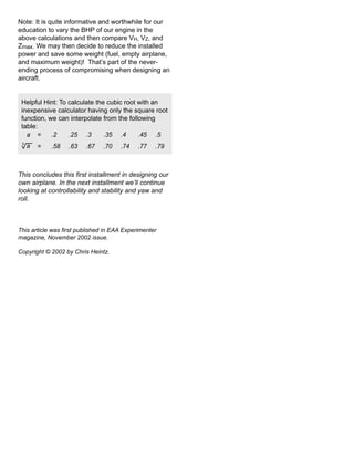 Aircraft design 1 | PDF