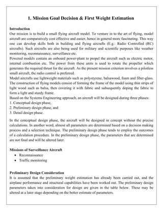 Aircraft design lab report converted | PDF