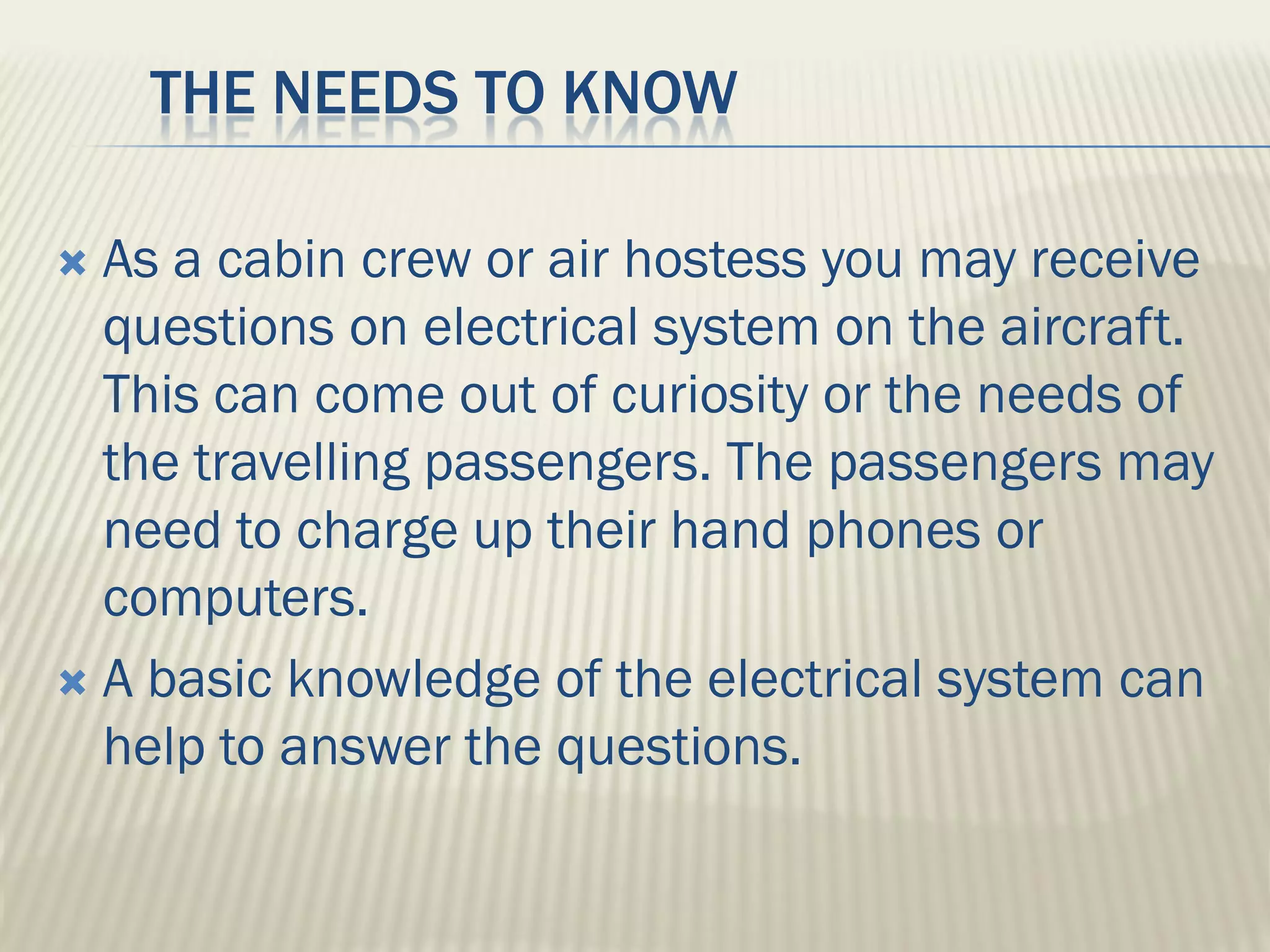 Aircraft electrical systemy | PPT