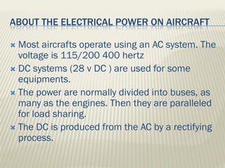 Aircraft electrical systemy | PPT