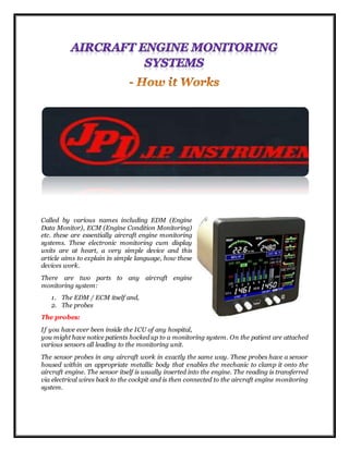 Aircraft engine monitoring systems | PDF