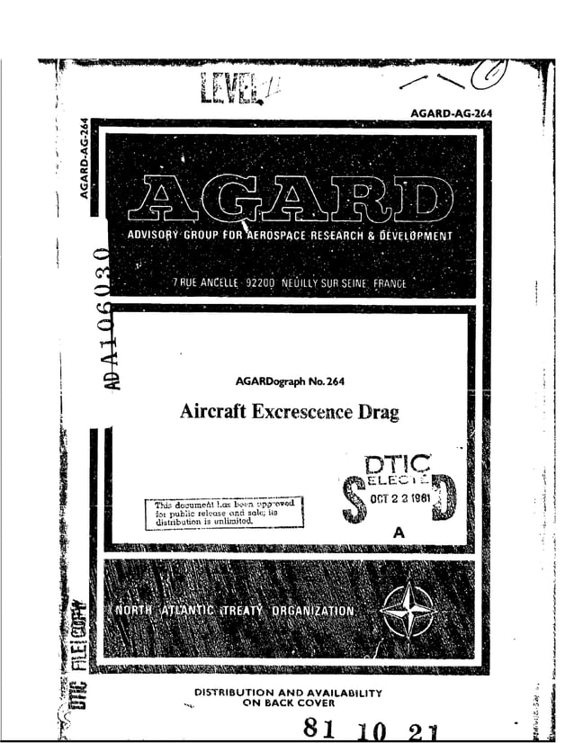Aircraft excrescence drag agard | PDF