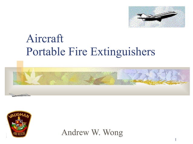 Aircraft Portable Fire Extinguishers | PPT