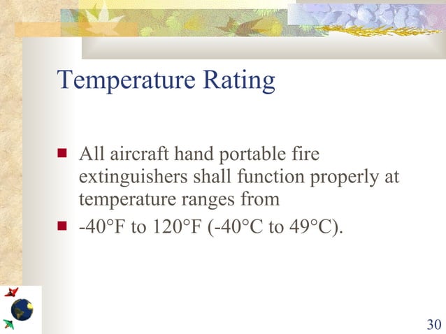 Aircraft Portable Fire Extinguishers | PPT