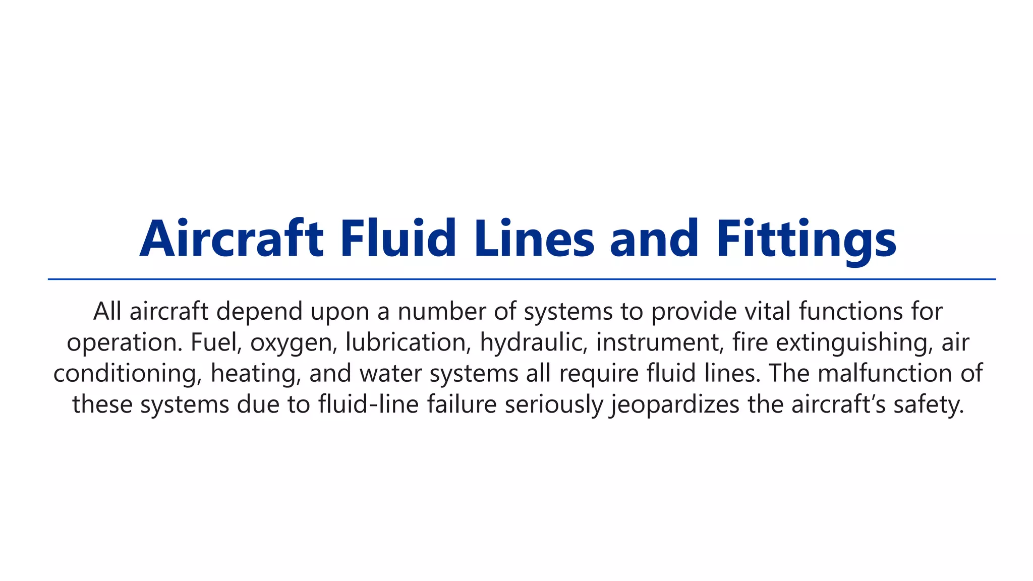 Aircraft fluid lines and fittings - Rigid tubing | PDF