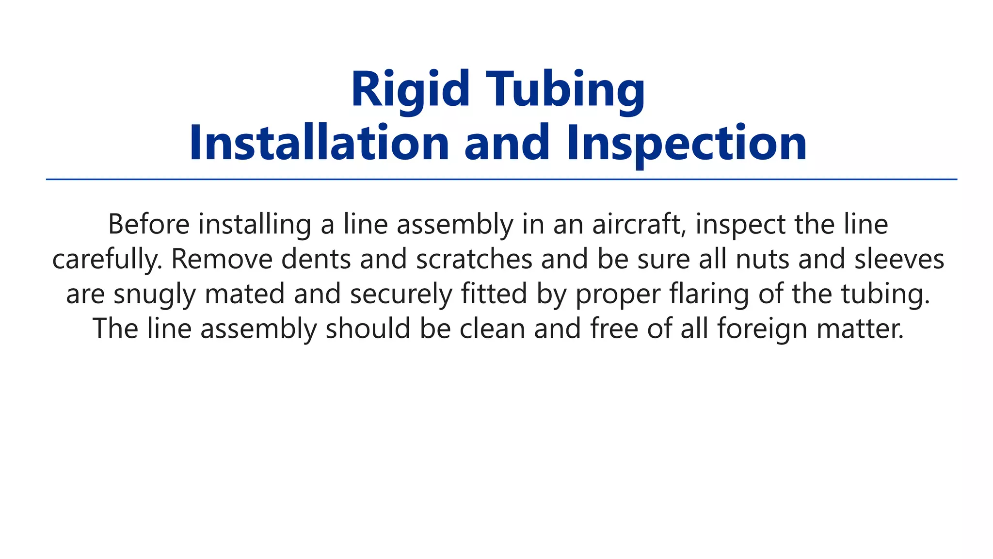 Aircraft fluid lines and fittings - Rigid tubing | PDF