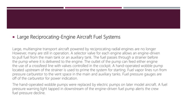 Aircraft Fuel System | PPTX | Aviation Industry | Industries