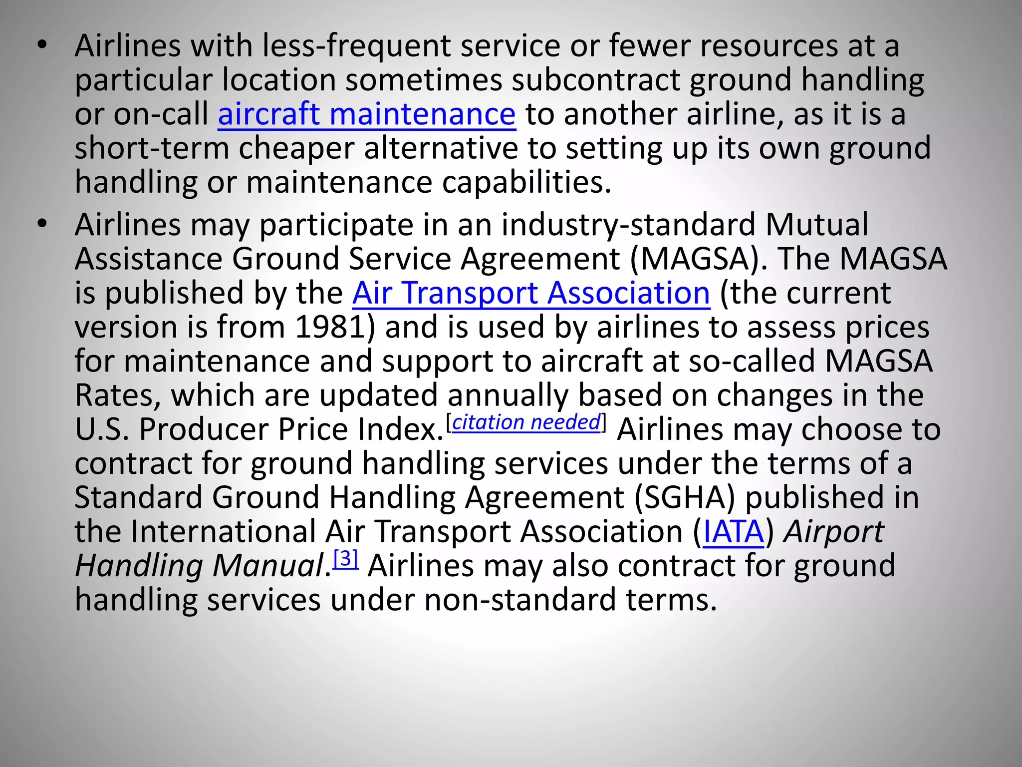 Aircraft ground handling | PPTX
