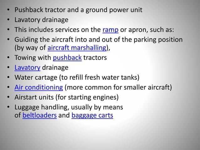 Aircraft ground handling | PPTX | Air Travel | Travel Type