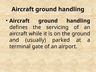 AIRCRAFT HANDLING and storage for various types of aircraft | PPTX