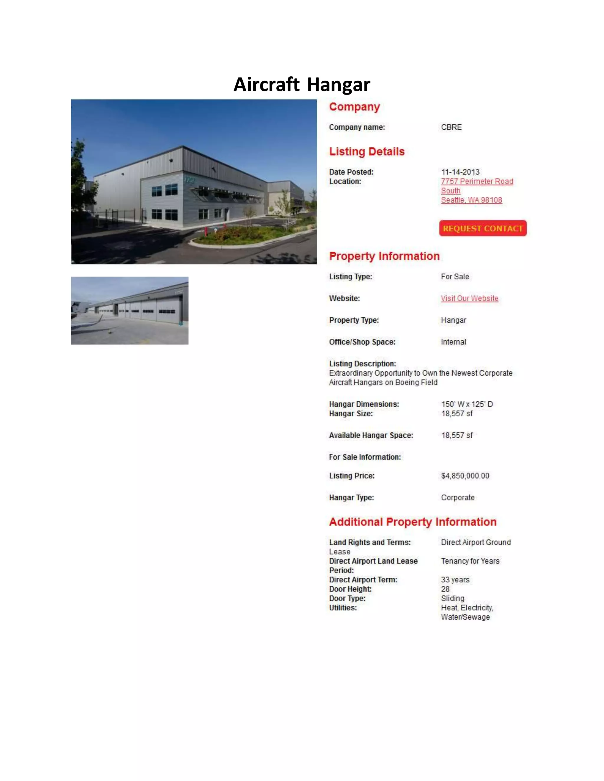 Aircraft hangar | PDF