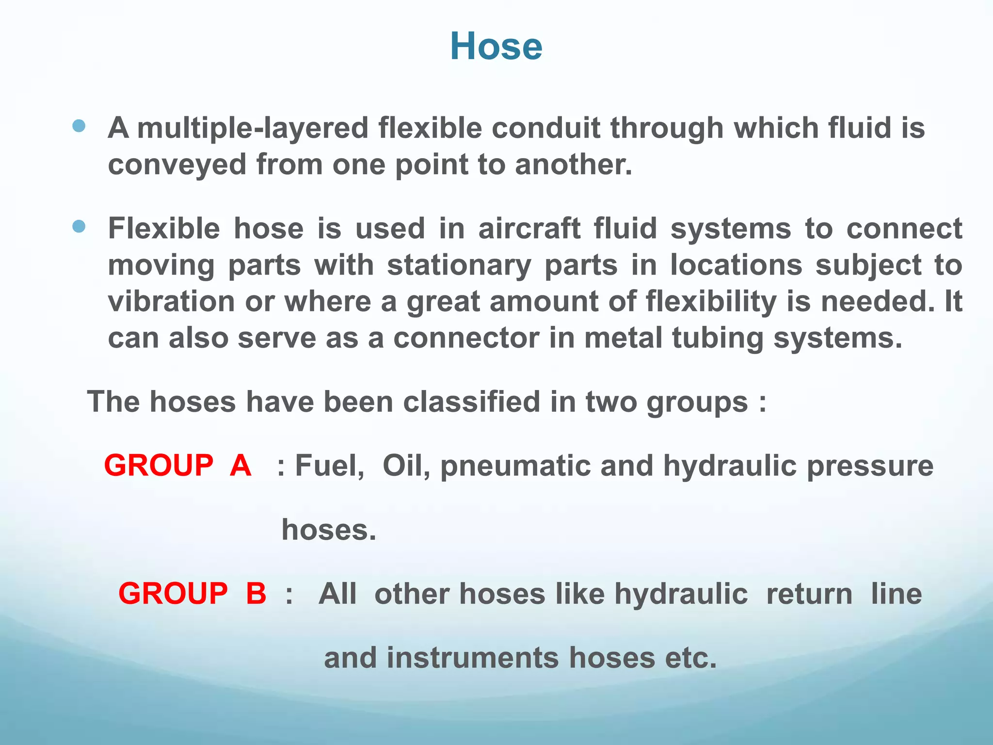 Aircraft hoses | PPTX