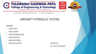 AIRCRAFT HYDRAULIC SYSTEMS-1.pptx very useful | PPTX