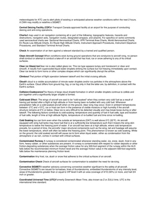 Aircraft icing glossary | PDF