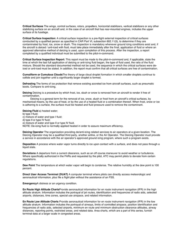 Aircraft icing glossary | PDF