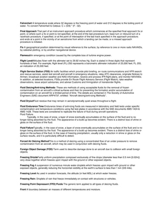 Aircraft icing glossary | PDF