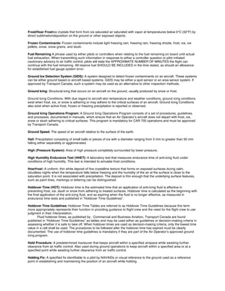 Aircraft icing glossary | PDF