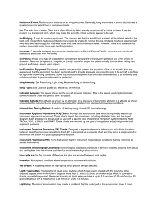 Aircraft icing glossary | PDF