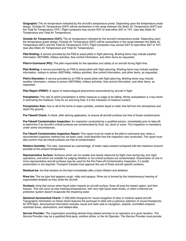 Aircraft icing glossary | PDF