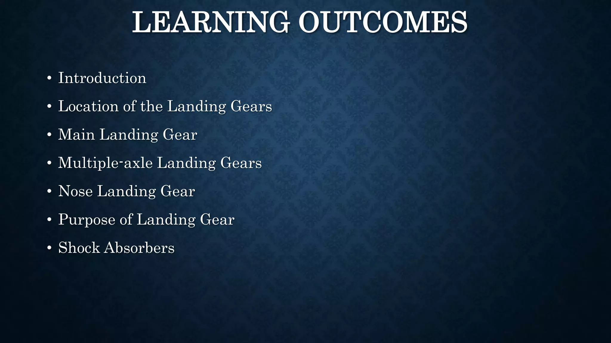 Aircraft landing gear | PPTX