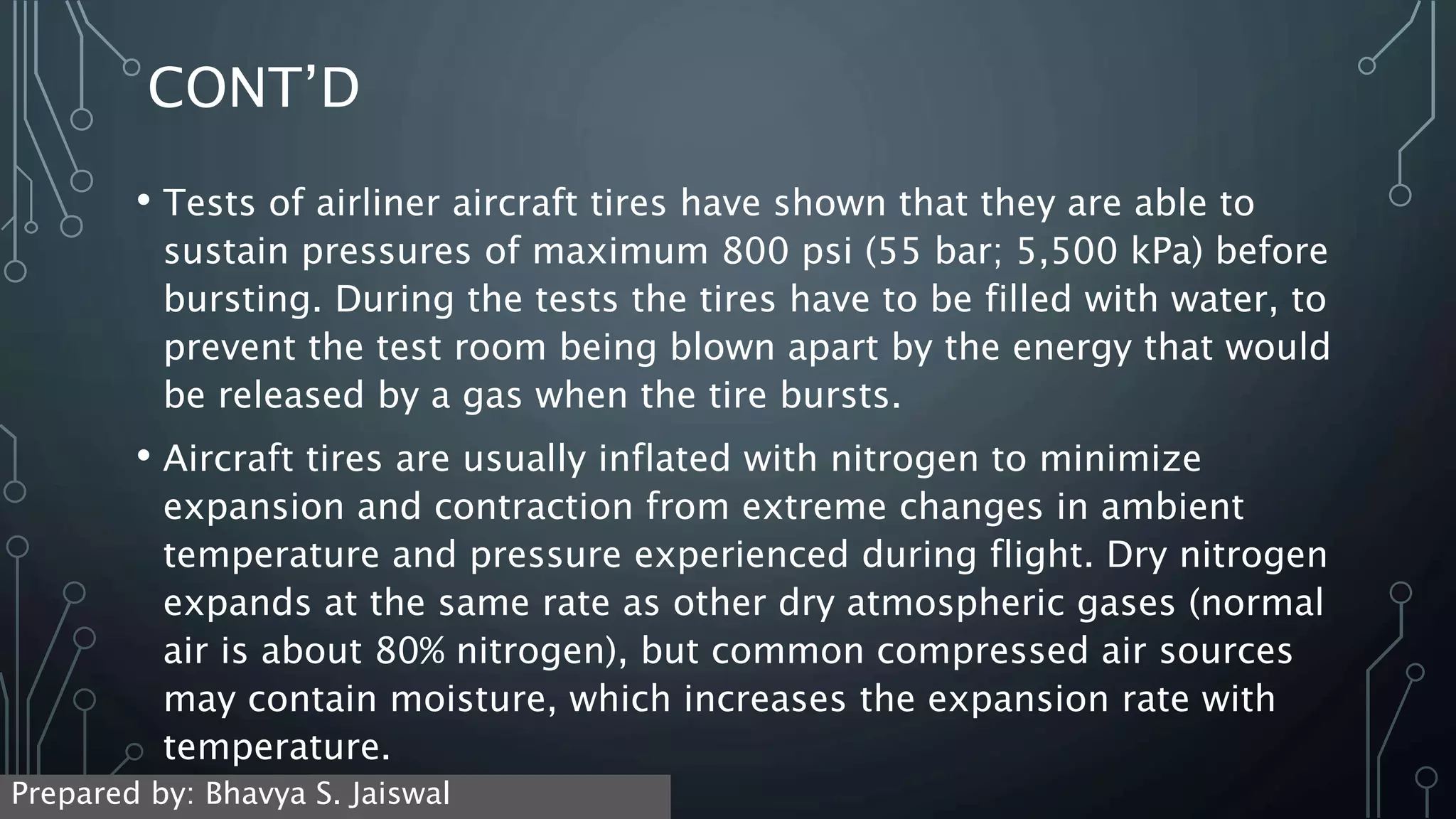 Aircraft landing gear configuration and tyre pressure | PPTX