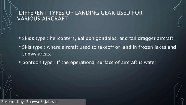 Aircraft landing gear configuration and tyre pressure | PPT