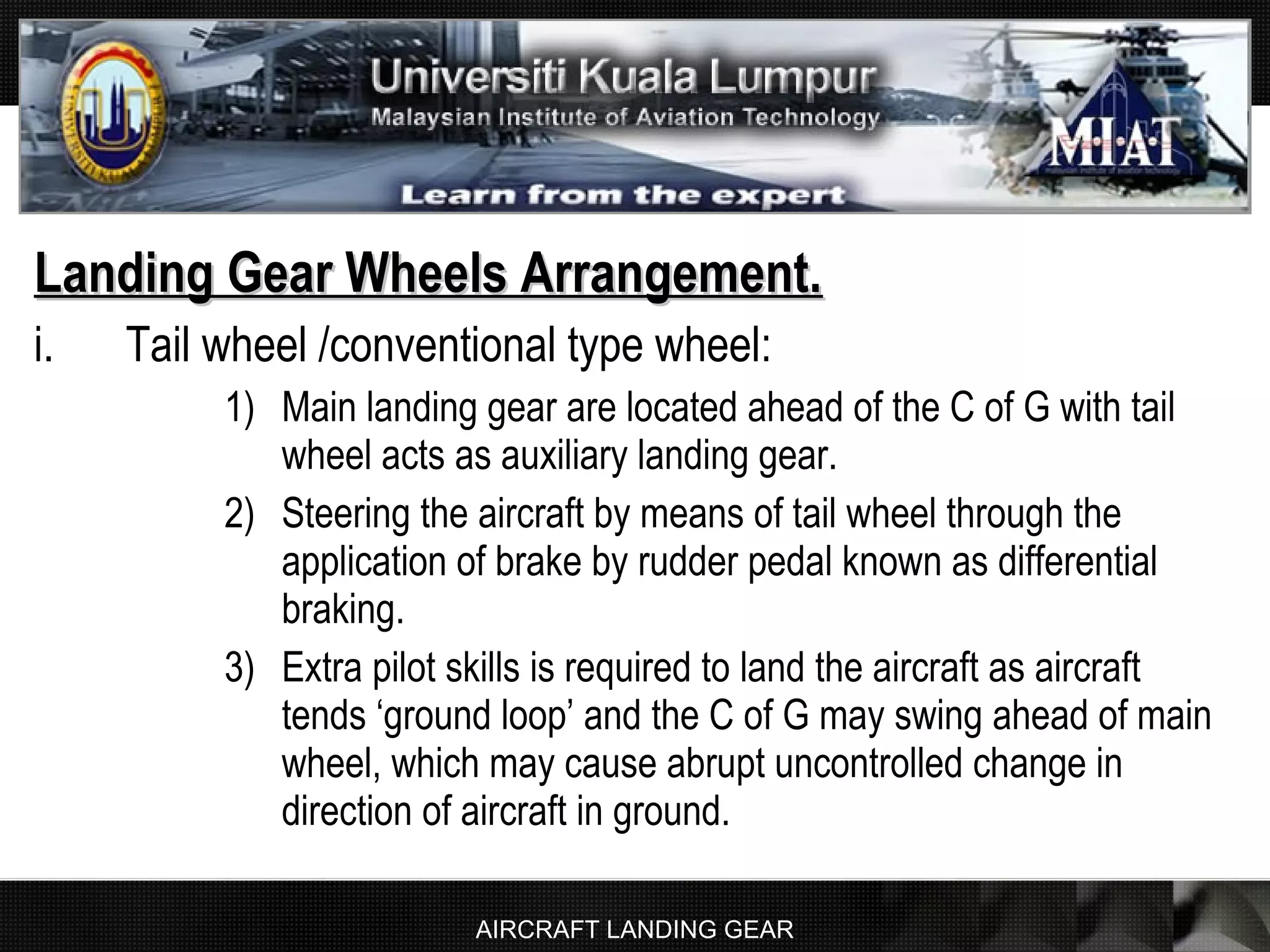 LANDING GEAR FOR AIRCRAFT | PPT