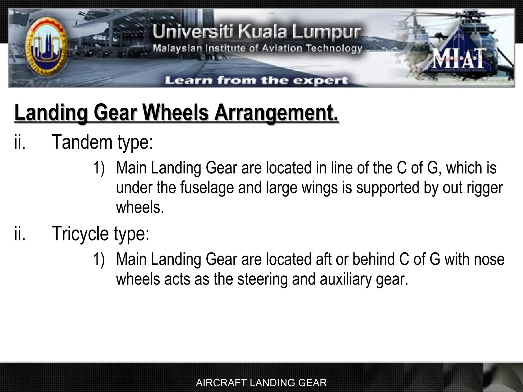 LANDING GEAR FOR AIRCRAFT | PPT