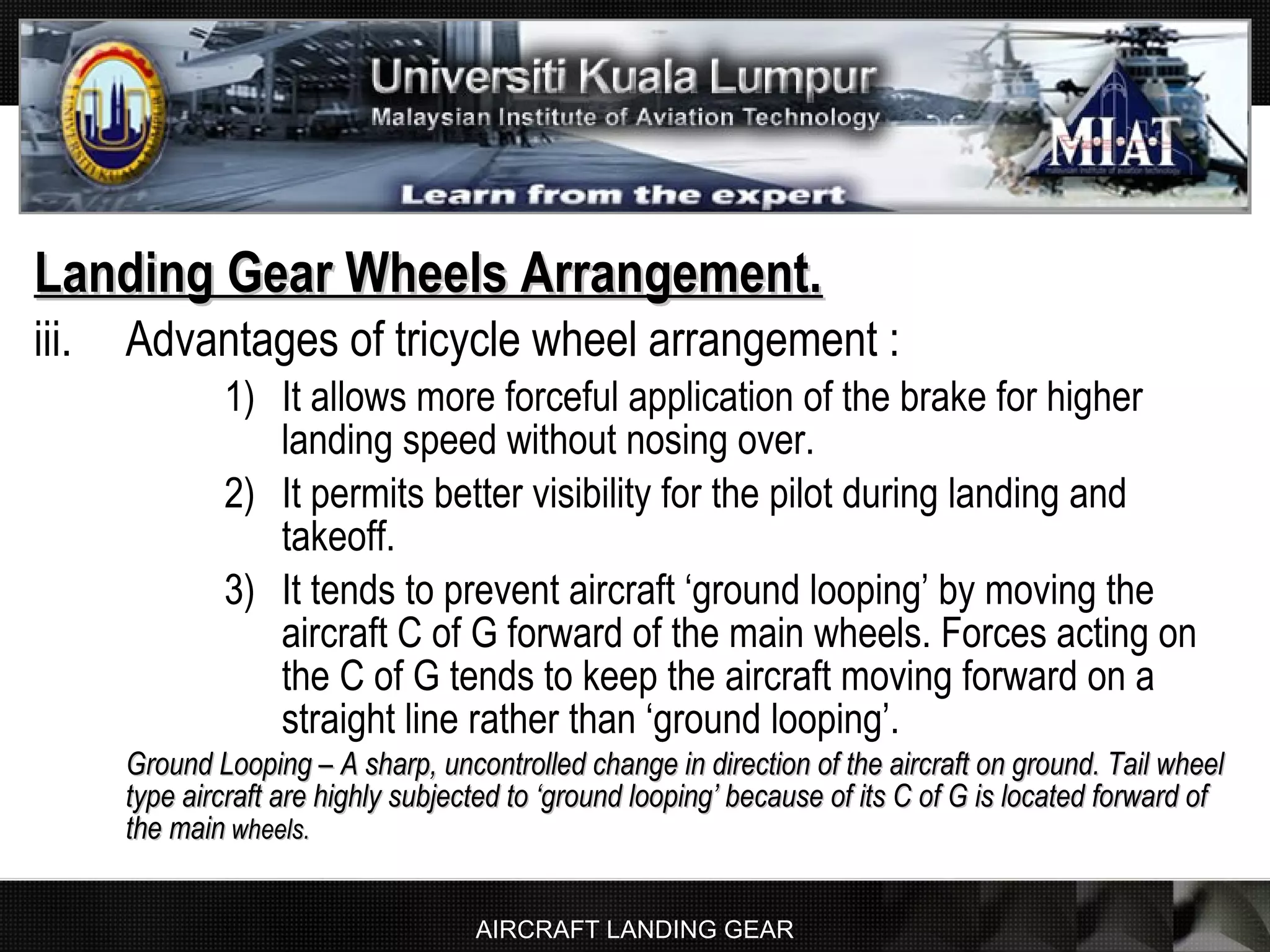 LANDING GEAR FOR AIRCRAFT | PPT