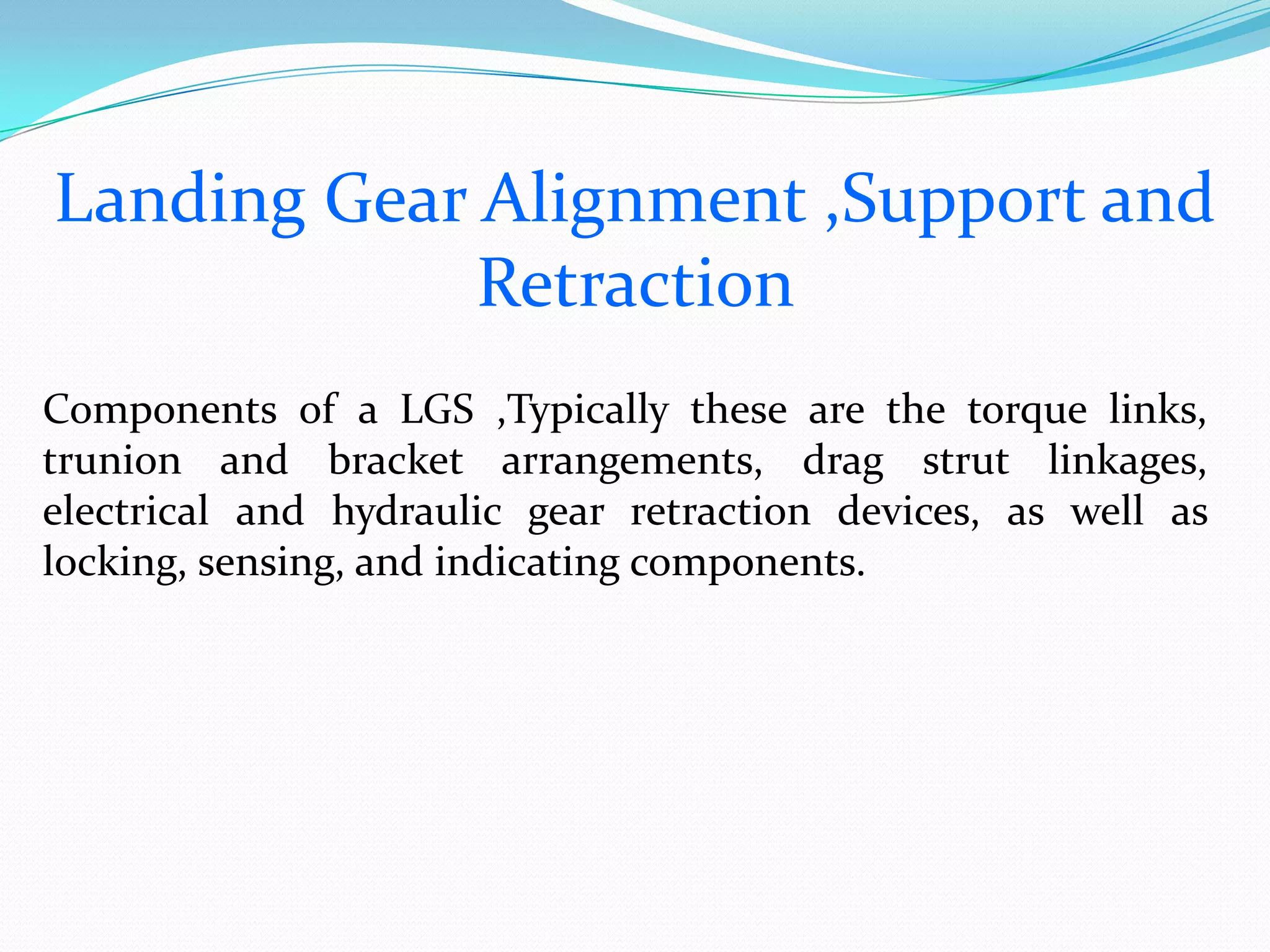 Aircraft landing gear system | PPTX