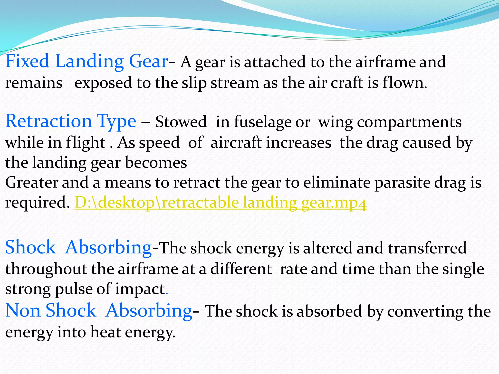 Aircraft landing gear system | PPTX
