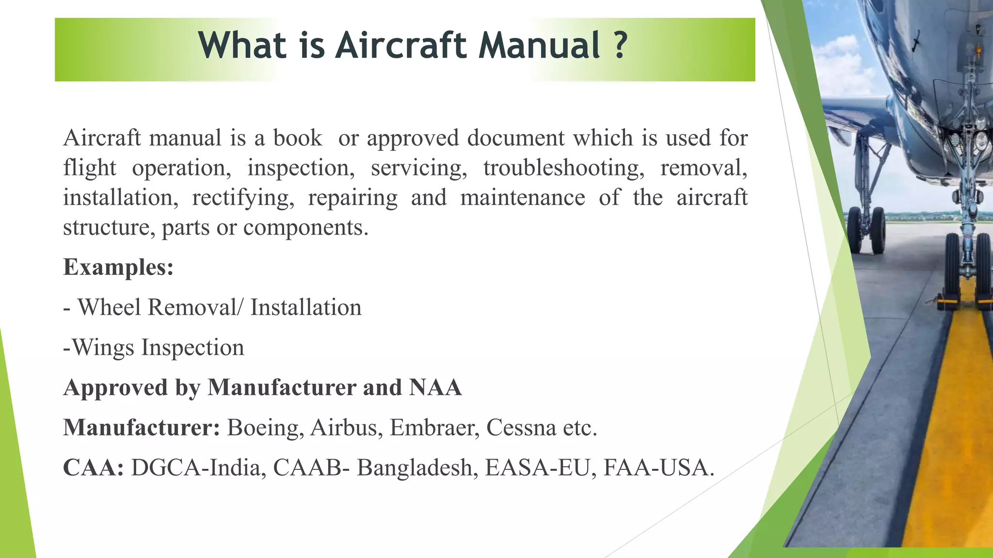 Aircraft Maintenance Manuals for Engineer's by Engr. Malay Kanti Bala ...
