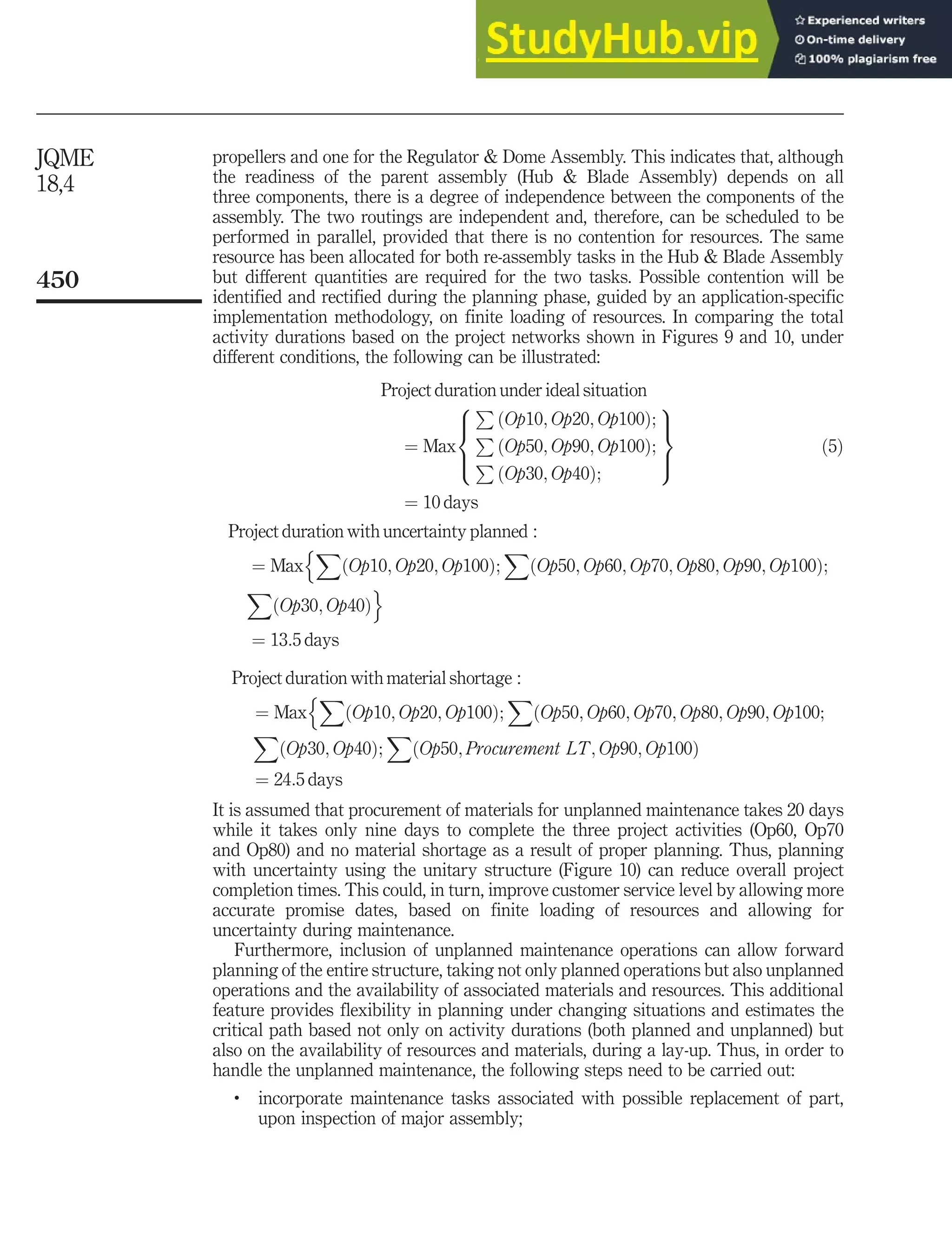 Aircraft Maintenance Planning And Scheduling An Integrated Framework | PDF