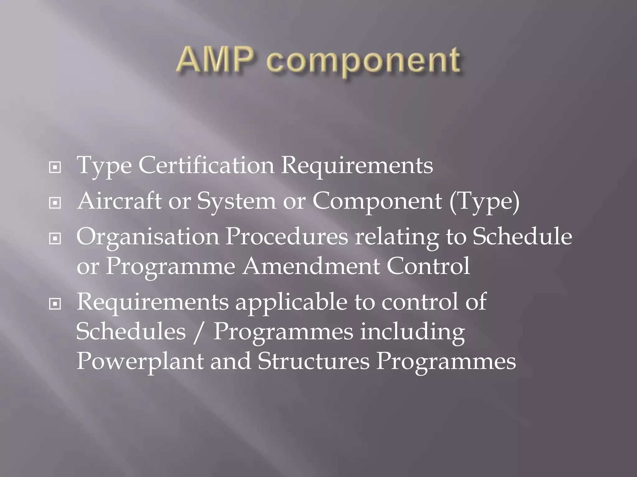 Aircraft maintenance programme | PPTX