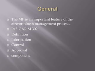 Aircraft maintenance programme | PPTX