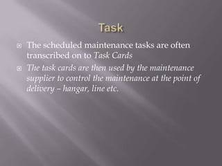 Aircraft maintenance programme | PPTX