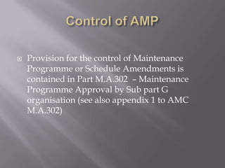 Aircraft maintenance programme | PPTX