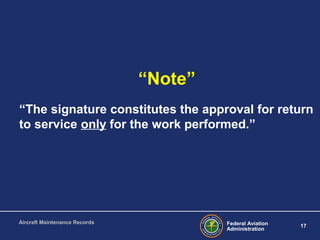 Aircraft Maintenance Records and Airworthiness Directives for General ...