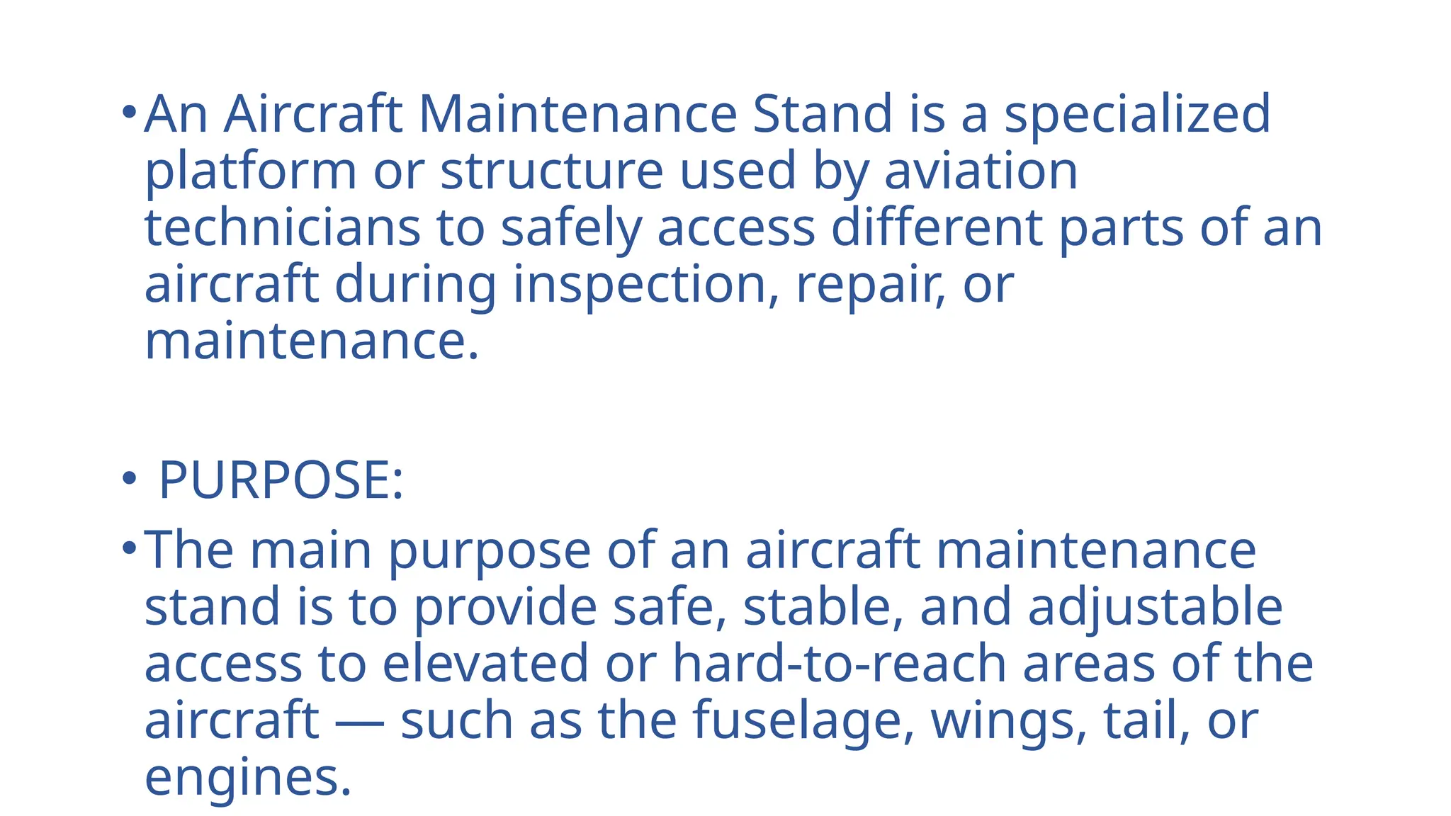 Aircraft Maintenance Stand | Gserus | PPTX