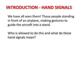 Aircraft marshalling | PPTX