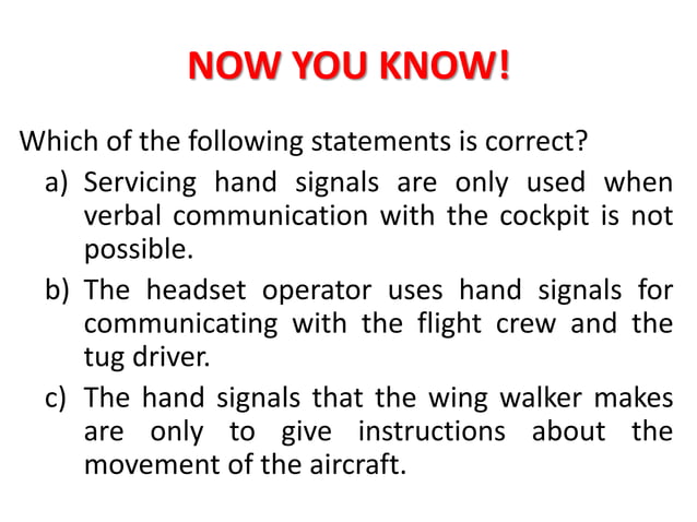 Aircraft marshalling | PPTX | Air Travel | Travel Type