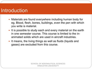 Aircraft materials lecture 1 | PPTX